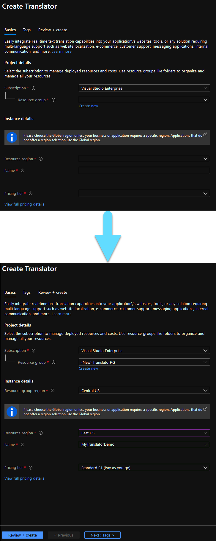 Get familiar with Azure Translator | BinaryGrounds
